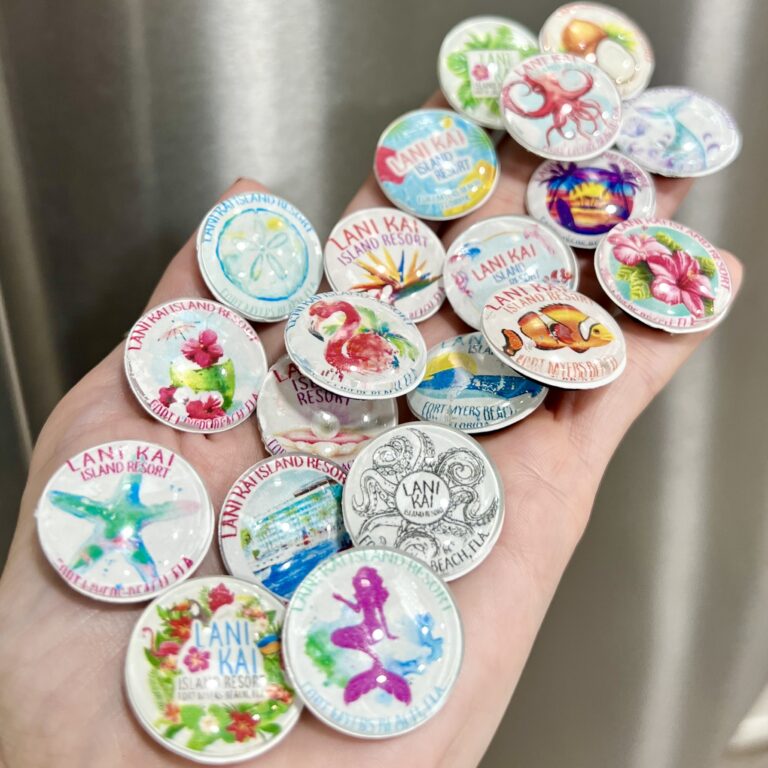 Limited Edition Lani Kai Glass Magnets (1-inch) - Lani Kai Island Resort